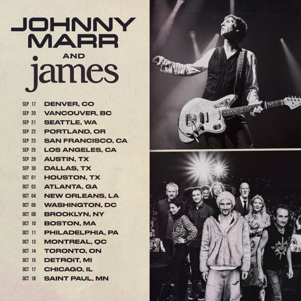 US & Canadian Tour co-headlining with Johnny Marr » JAMES